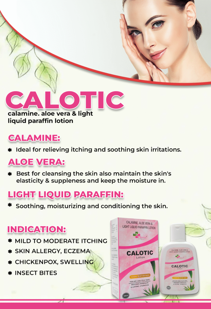 Calotic Lotion Calamine Aloe Vera Skin Relief Lotion