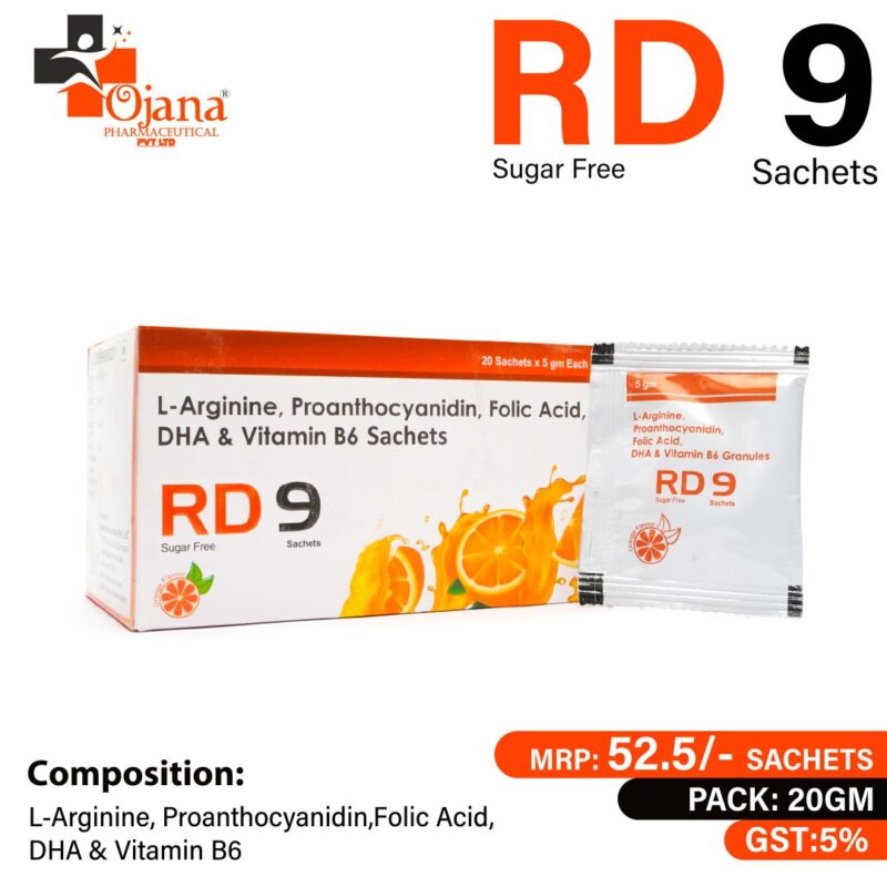 RD 9 Sachet | L-Arginine & DHA Nutritional Powder